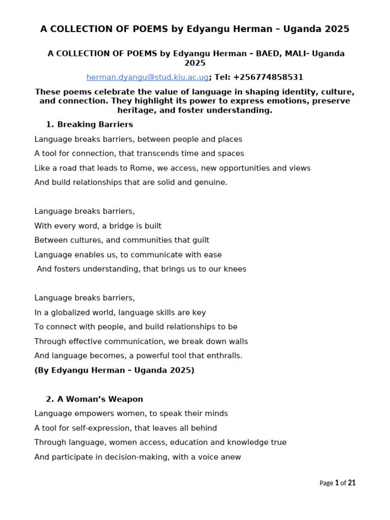 Celebrating Language and Culture in Poetry | PDF | Museum | Communication