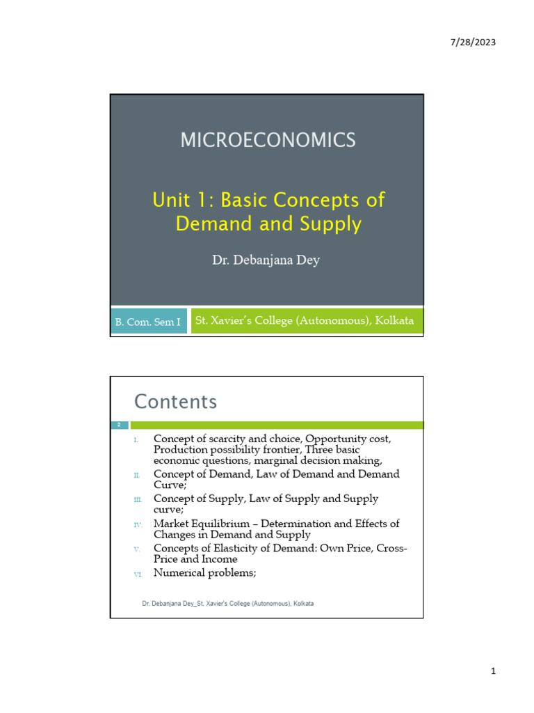 Handout - Choice Scarcity PPF | PDF | Supply And Demand | Supply ...