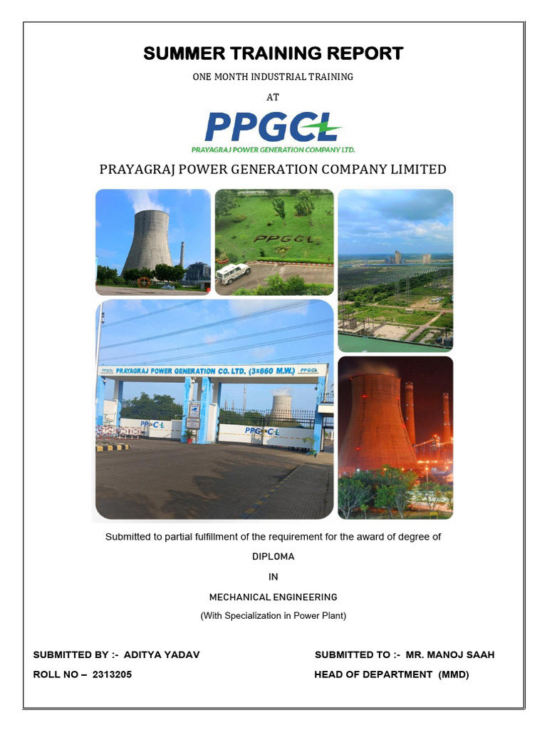 Aditya's Industrial Training at PPGCL | PDF | Heat Exchanger | Boiler