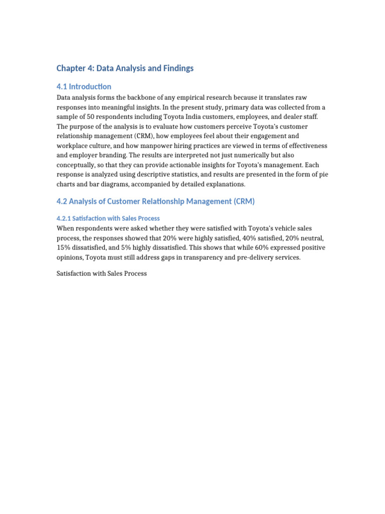 Toyota Chapter4 Data Analysis | PDF | Customer Relationship Management | Employment