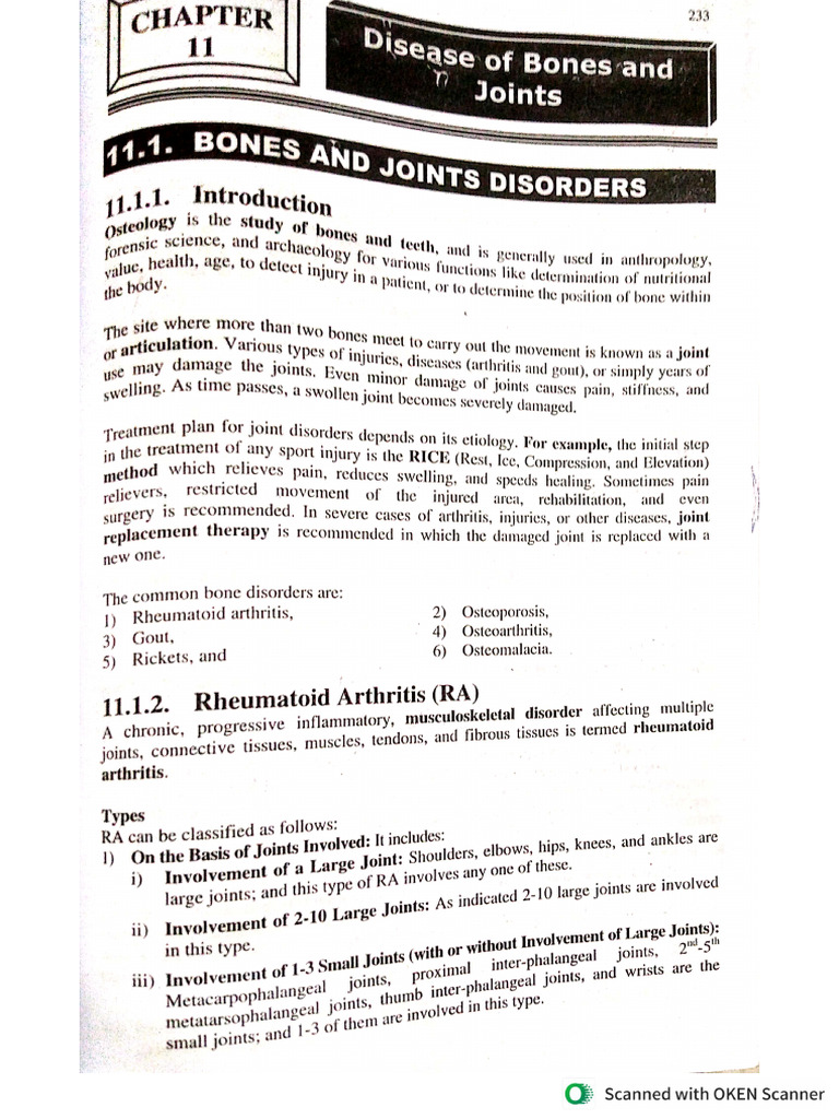 Pathopisiology Bones and Joints Disorders | PDF