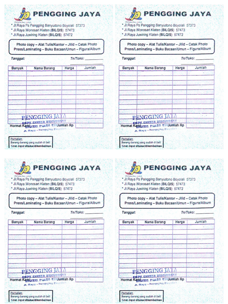 Print Kwitansi | PDF