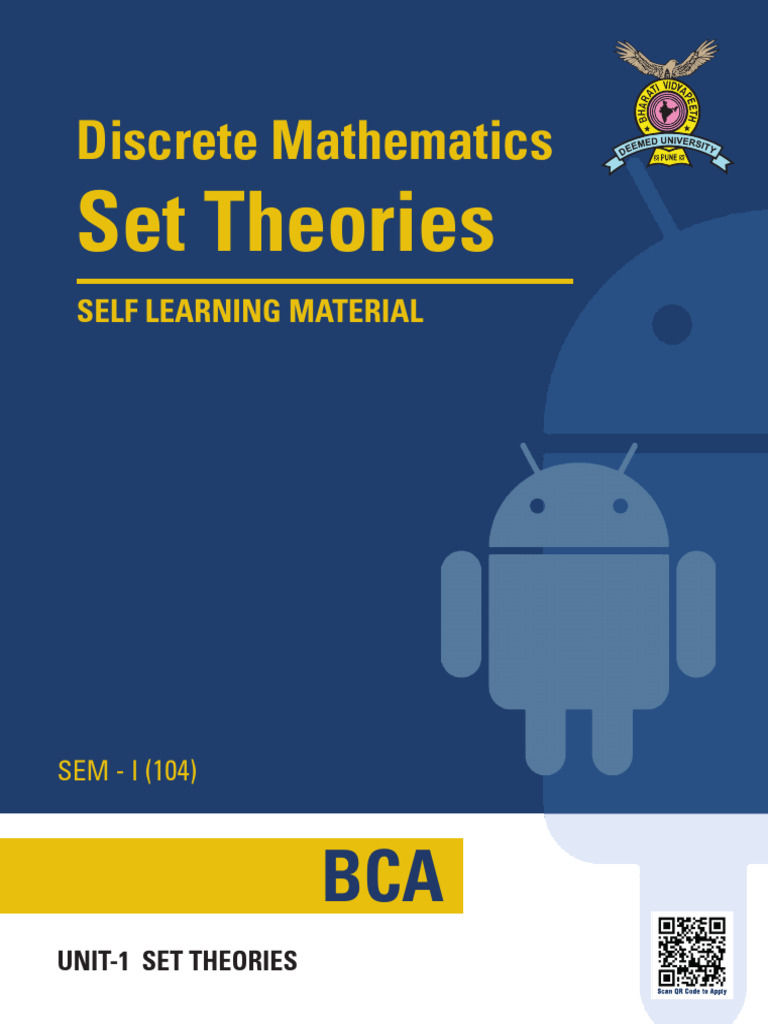 BCA Discrete Mathematics Unit 1 Set Theory | PDF | Set (Mathematics) | Mathematics