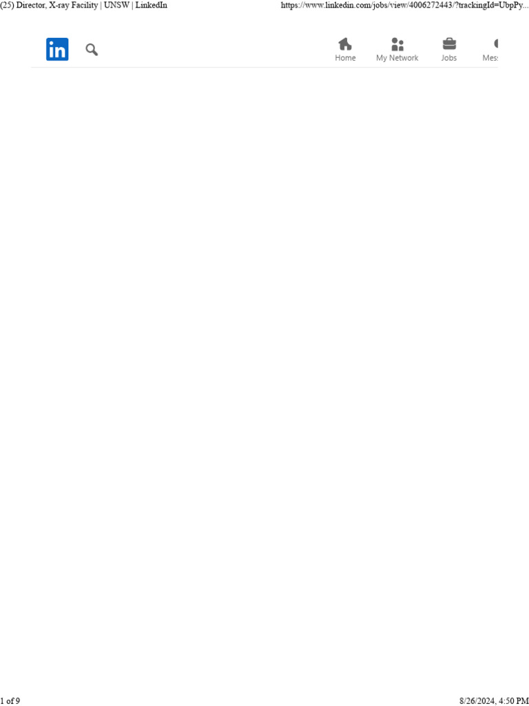 Director, X-Ray Facility - UNSW - LinkedIn | PDF | Linked In | Recruitment