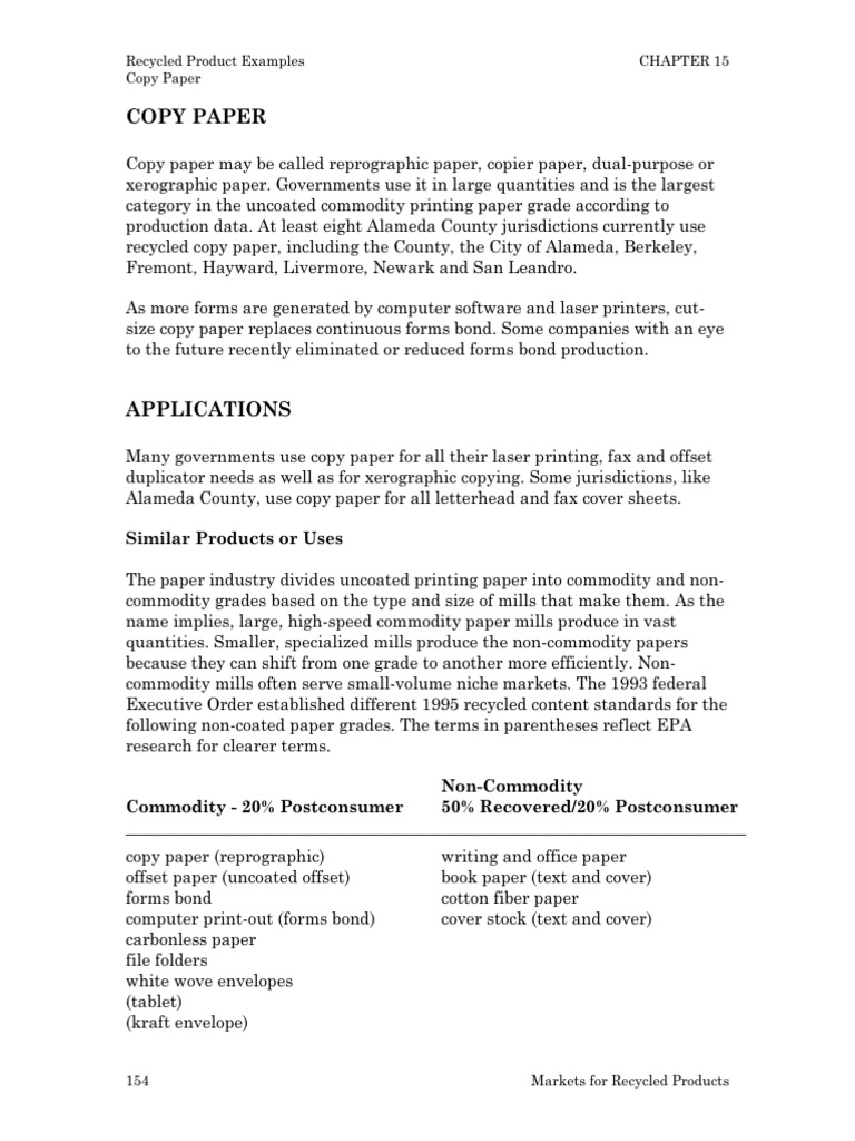 Copy Paper | PDF
