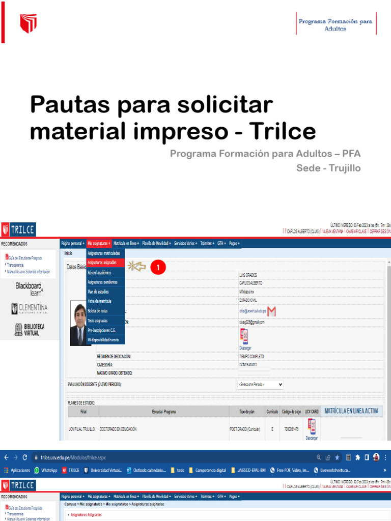 04_Pautas Para Solicitar Material Impreso - Trilce | PDF