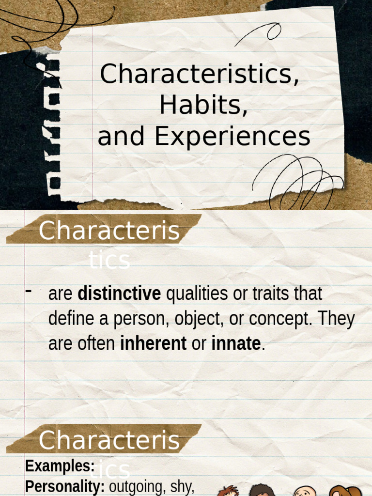 Characteristics and Habits Defined | PDF