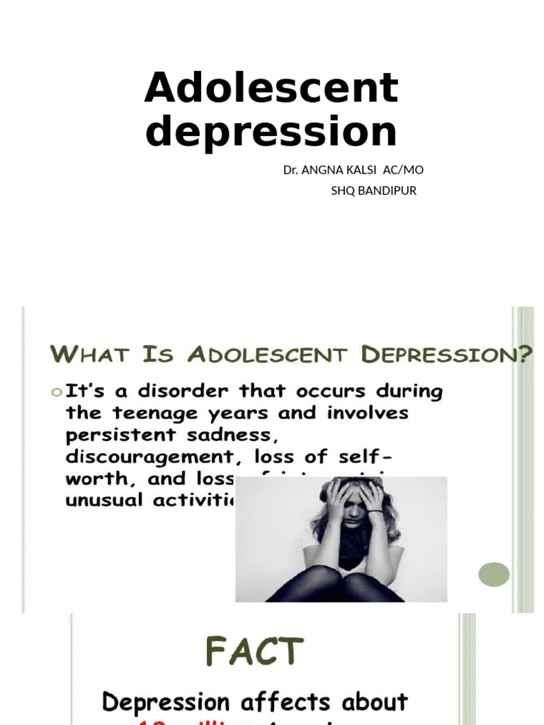 Adolescent Depression | PDF