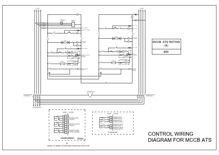 Control Wiring Diagram For MCCB ATS | PDF | Electronics | Electric Power