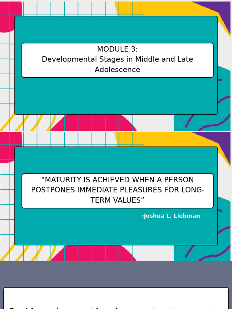 Developmental Stages | PDF | Adolescence | Human Development