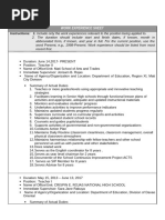 CS Form No. 212 Attachment - Work Experience Sheet | PDF