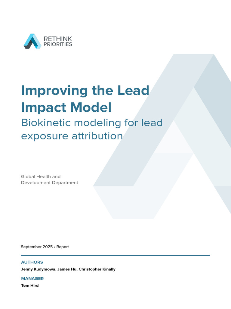 Improving The Lead Impact Model | PDF | Staple Foods | Cookware And ...