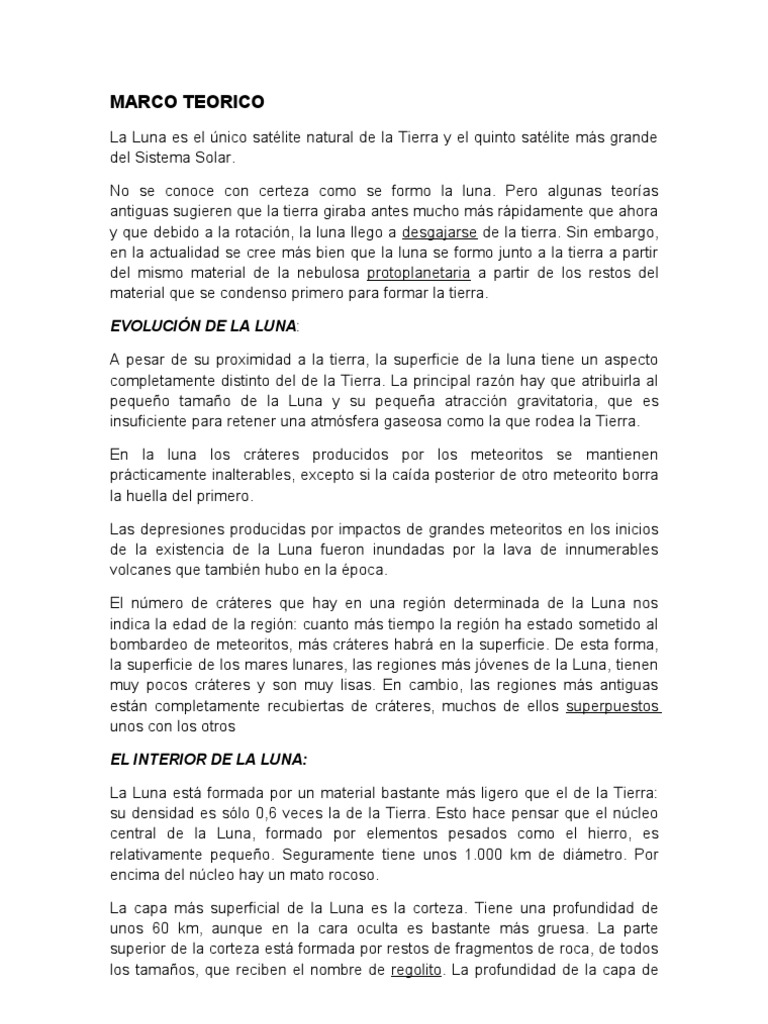 Formación y Evolución de la Luna | PDF | Luna | Tierra