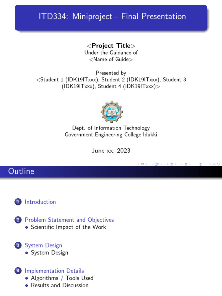 Miniproject Review Final | PDF | Computing | Computer Science