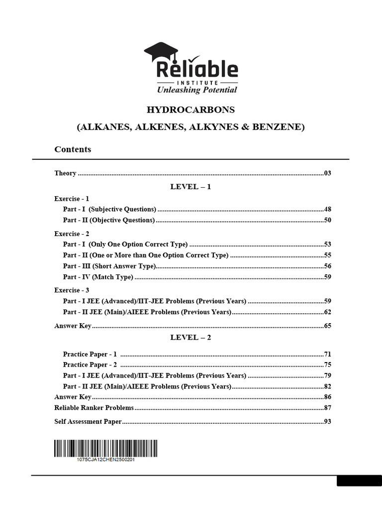 Hydrocarbons: Alkanes, Alkenes, Alkynes | PDF | Alkene | Alkane