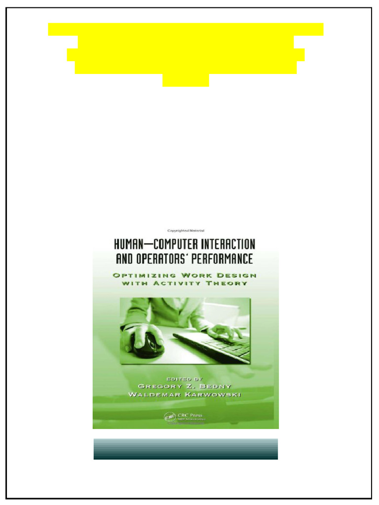 Human Computer Interaction and Operators Performance Optimizing Work ...