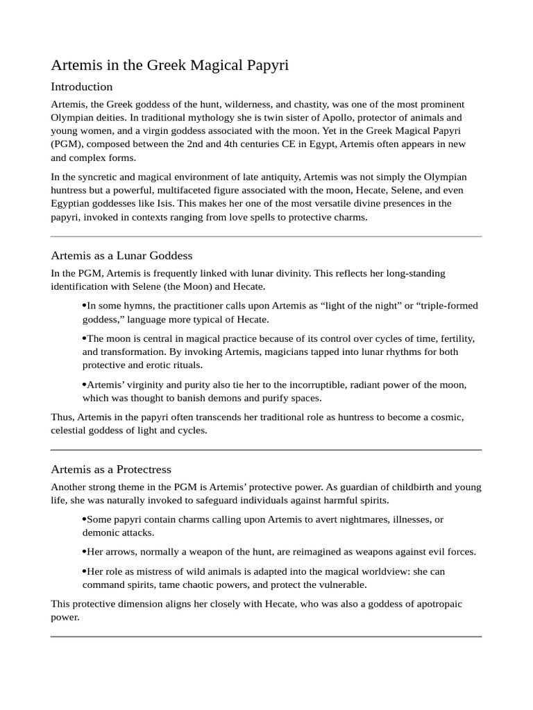 Artemis | PDF | Isis | Goddess