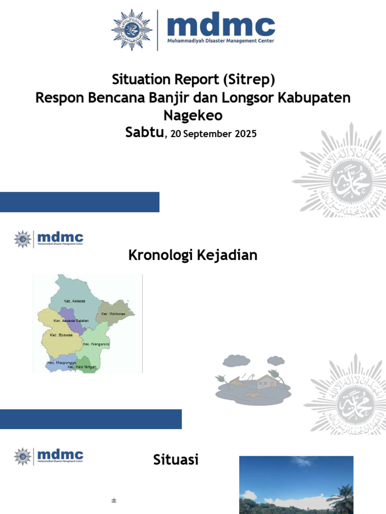 Sitrep Bencana Banjir Mauponggo | PDF
