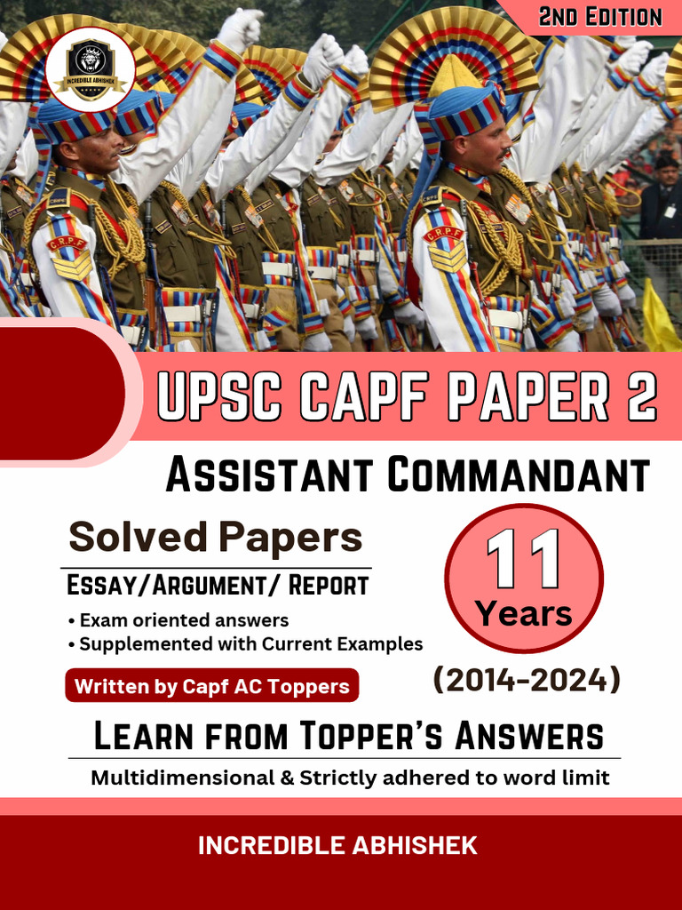 Capf AC Paper 2 PYQs Book (New Edition) | PDF
