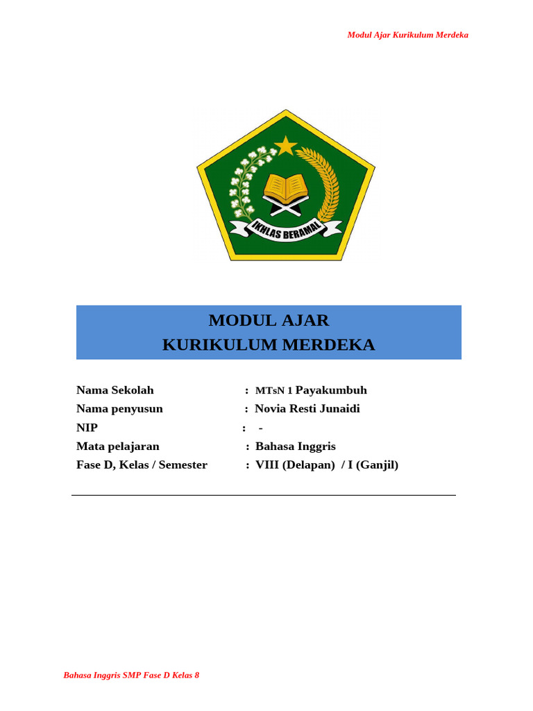 Modul Ajar BAB 1 Print | PDF