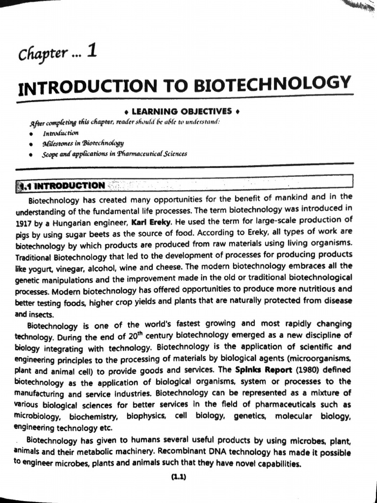 Introduction To Biotechnology | PDF