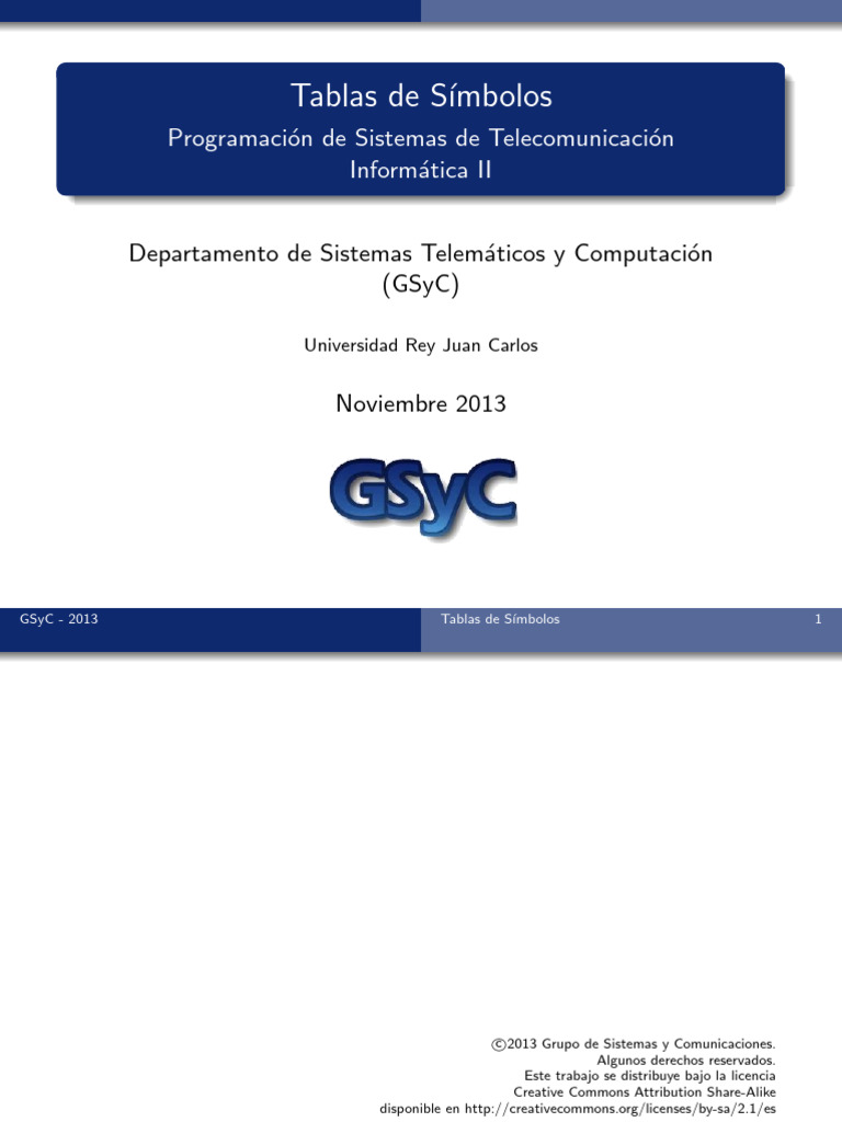 6 Tablas de Simbolos | PDF | Informática | Programación de computadoras
