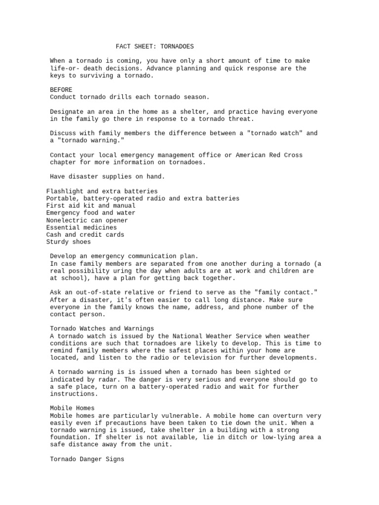 Tornado Survival Guide and Tips | PDF | Tornadoes | Branches Of Meteorology