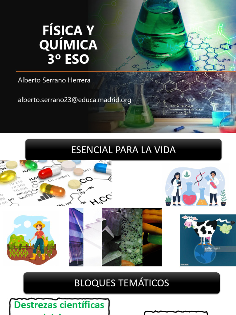 Presentación FyQ 3º ESO | PDF | Química | Ciencias fisicas