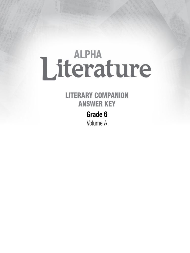 Grade 6 Literature Answer Key | PDF | Narration | Pronoun