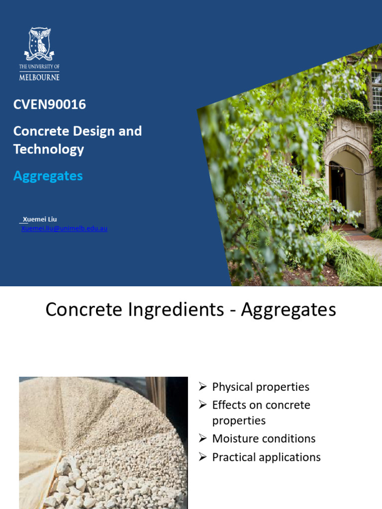 Concrete Technology - L2 Aggregates Updated-1 | PDF | Concrete | Cement