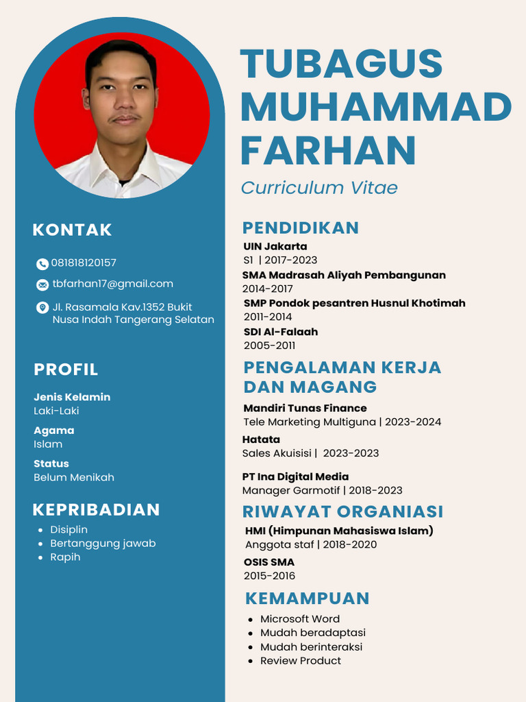 CV-Tubagus Muhammad Farhan | PDF
