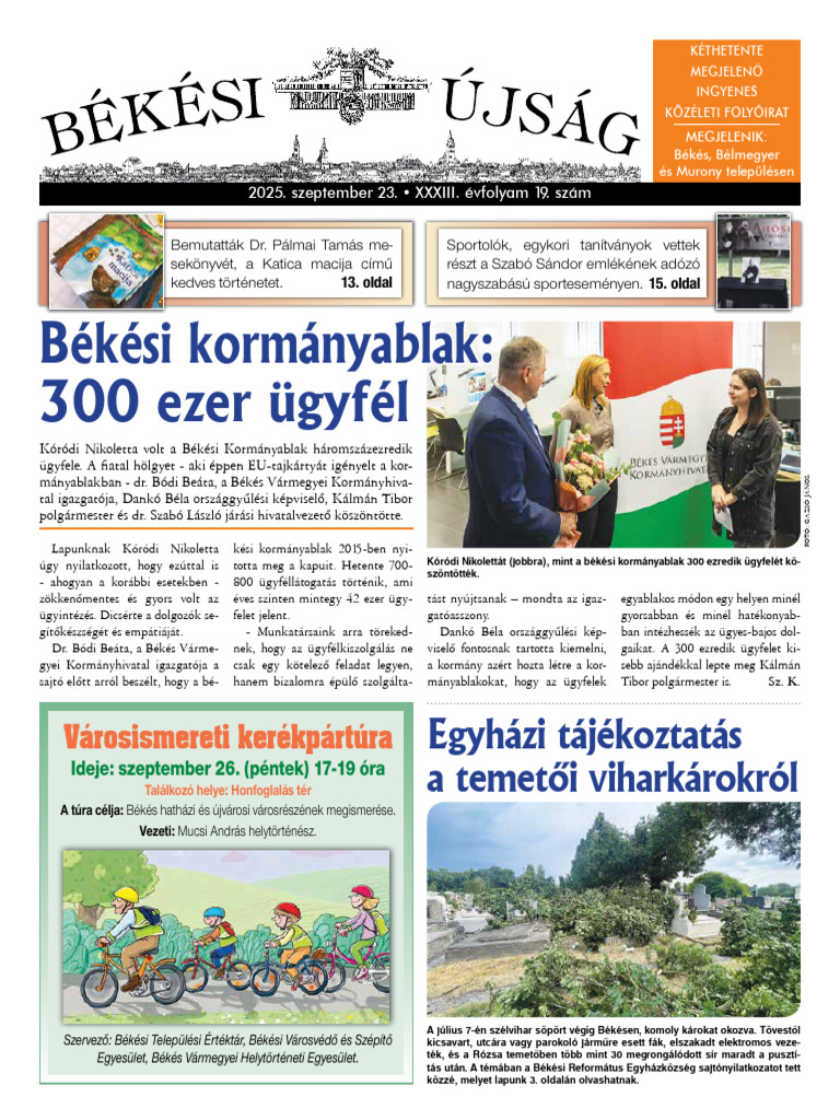 Bekesiujsag 20250923 | PDF
