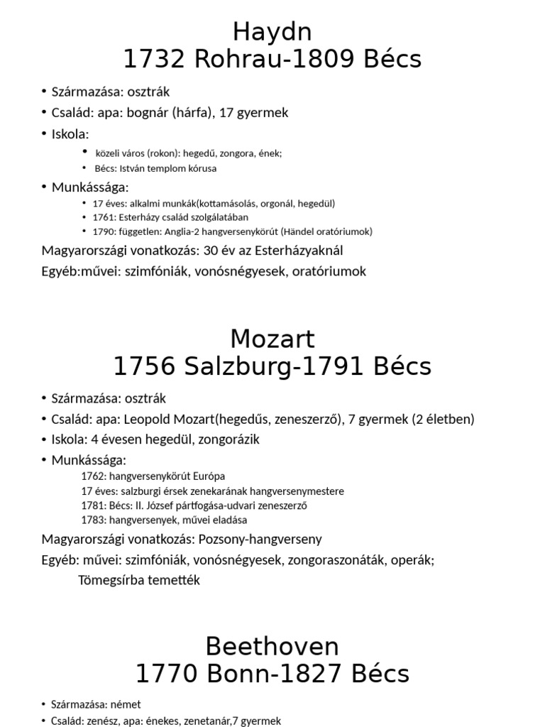 Haydn Mozart Beethoven | PDF