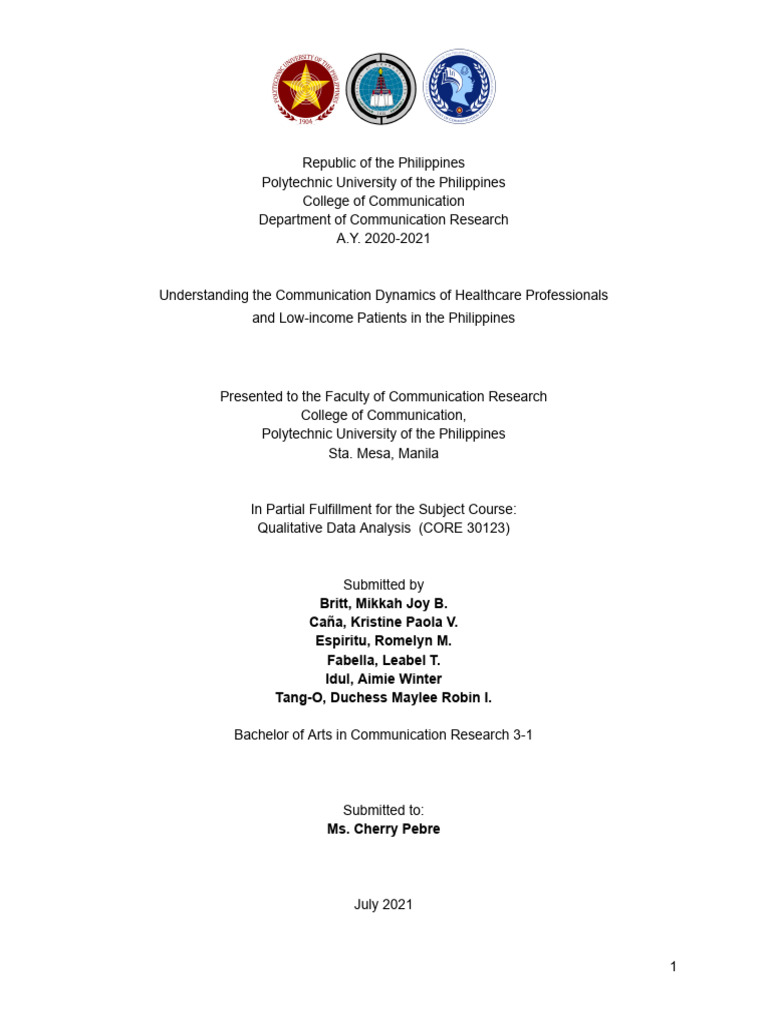 Healthcare Communication in the Philippines | PDF | Health Care ...