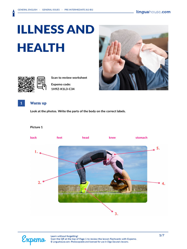 Health Vocabulary for Pre-Intermediate Learners | PDF | Verb | Phrase