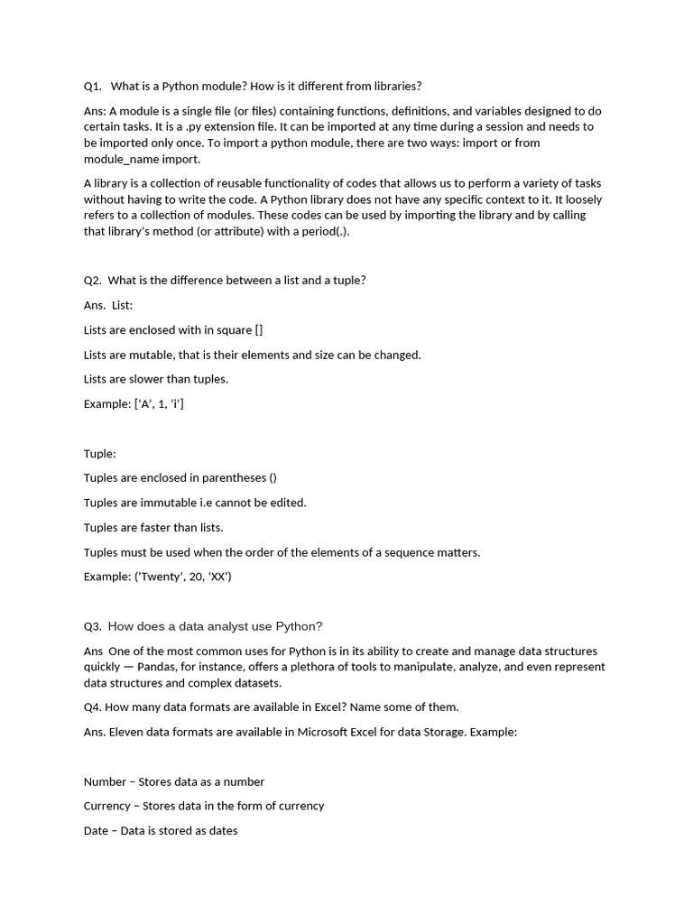 Python Modules, Lists, and Databases Explained | PDF | Databases ...