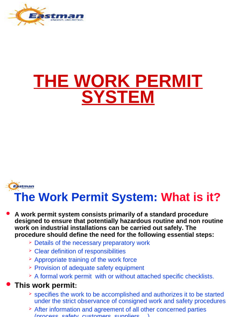 Non-Routine Work Permit Overview | PDF | Safety | Occupational Safety ...