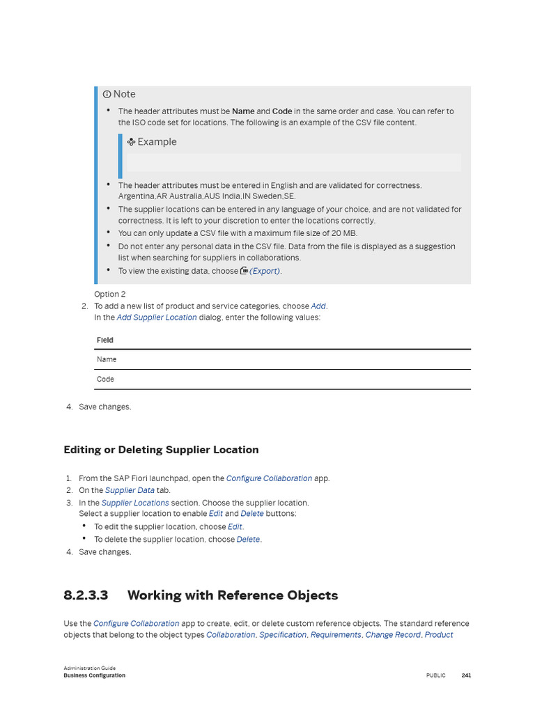 Supplier Location and Reference Object Management | PDF | File Transfer ...