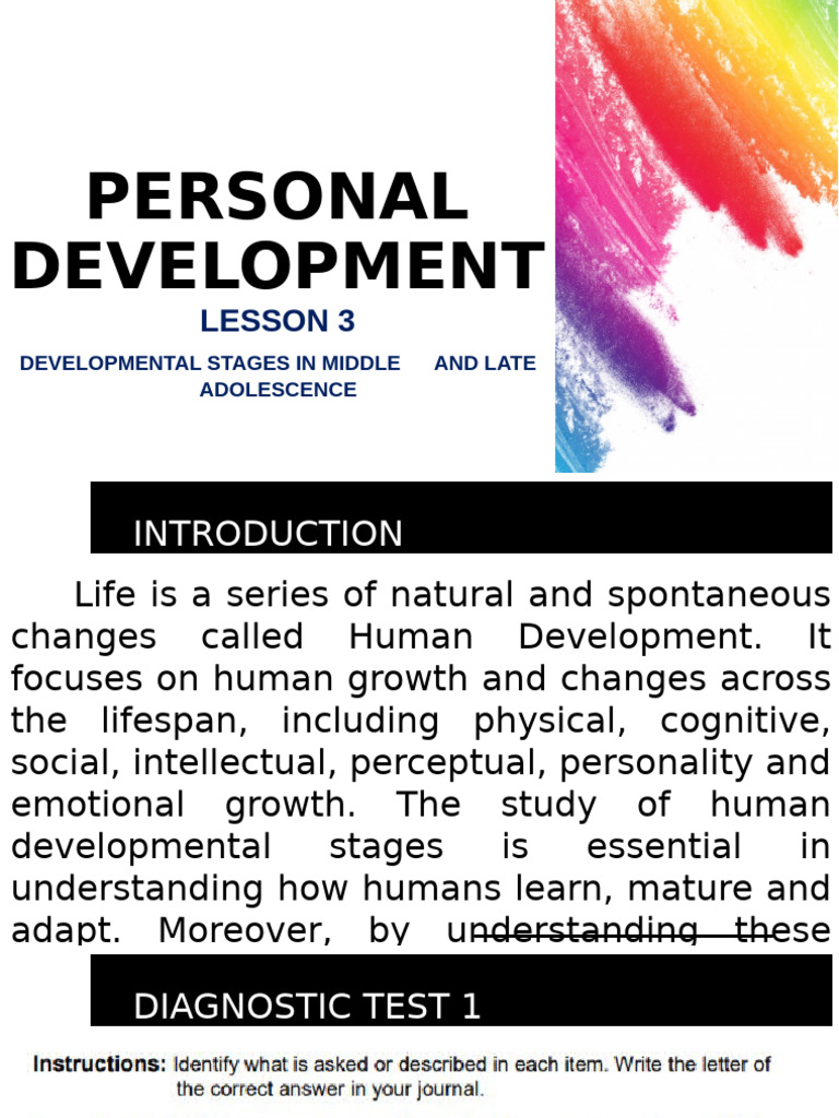 Unit 1 Lesson 3 Stage of Development | PDF | Developmental Psychology ...