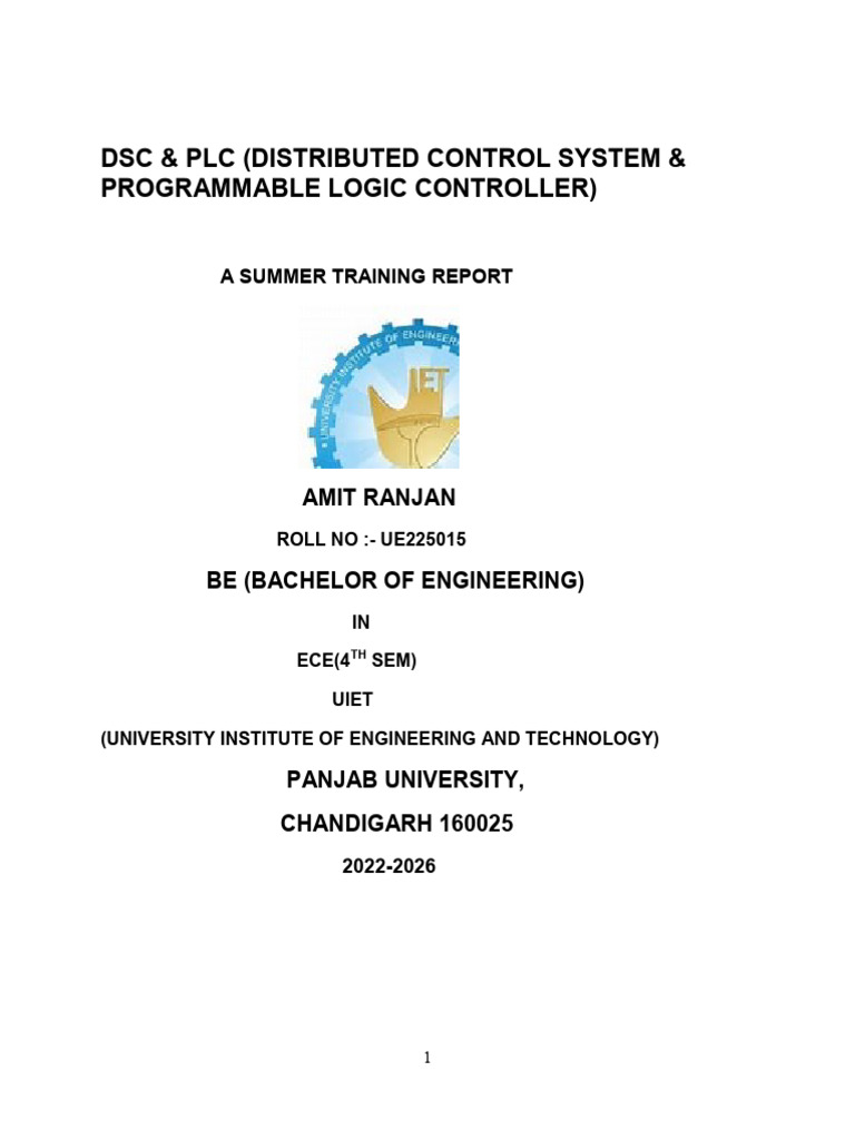 PDF Report | PDF | Programmable Logic Controller | Input/Output