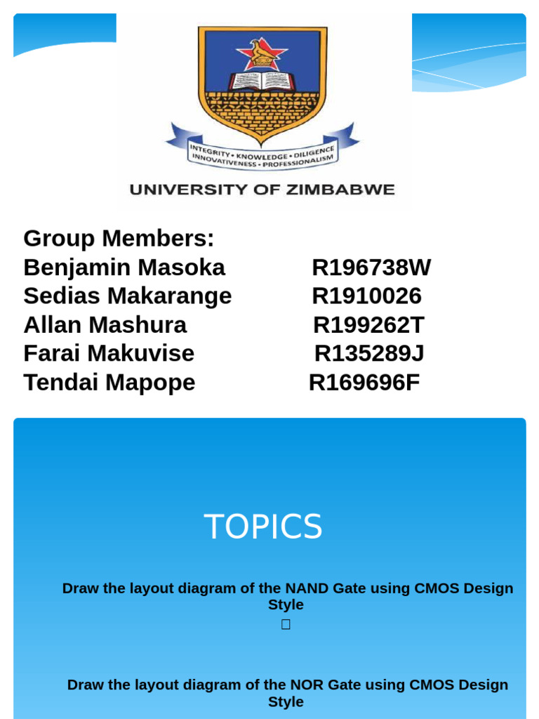 CMOS NAND and NOR Gate Designs | PDF | Cmos | Logic Gate