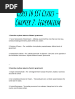Class 10 Civics: Federalism Notes | PDF | Government | Political Charters