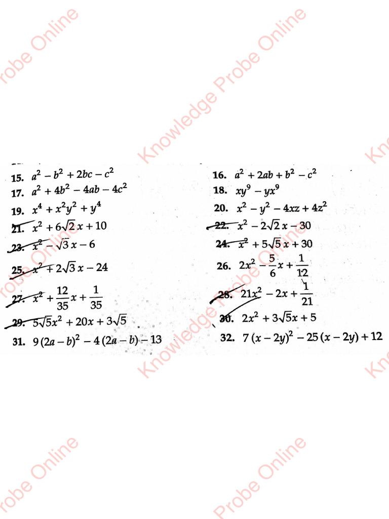 Factorisationsplitting The Middle Term Pdf 1686