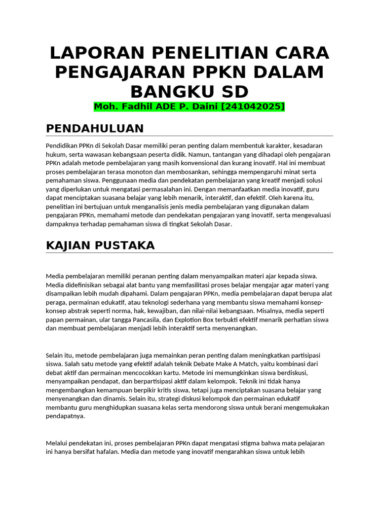 Inovasi Media PPKn untuk SD Interaktif | PDF