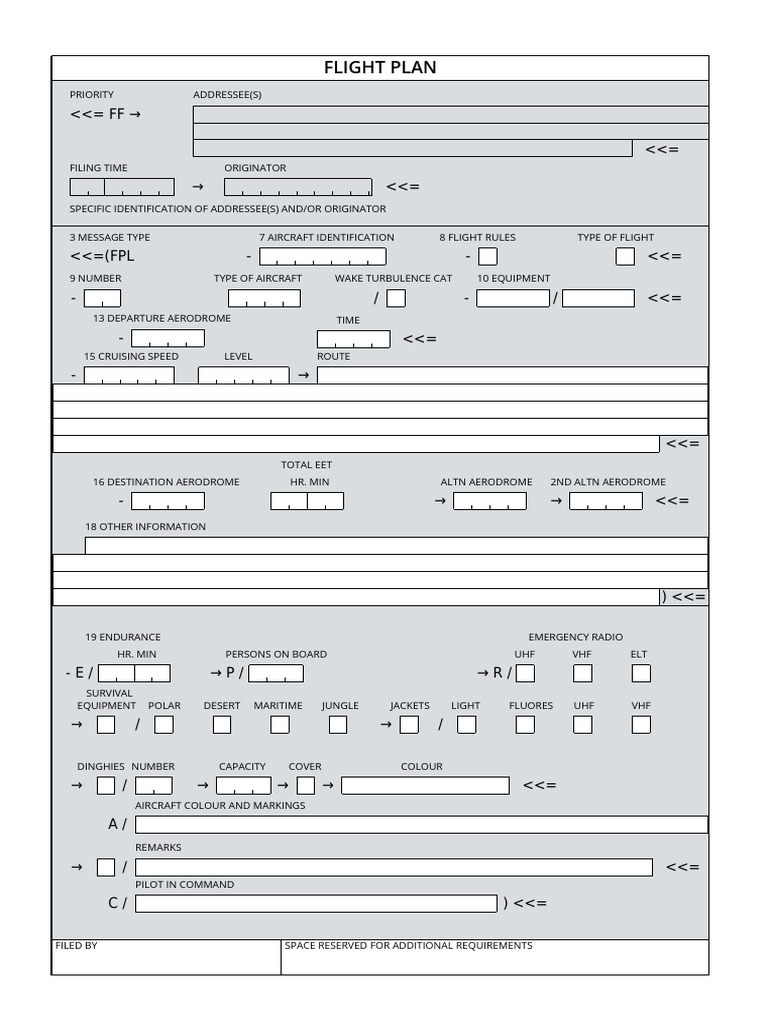 Aircraft Flight Plan and Equipment Details | PDF