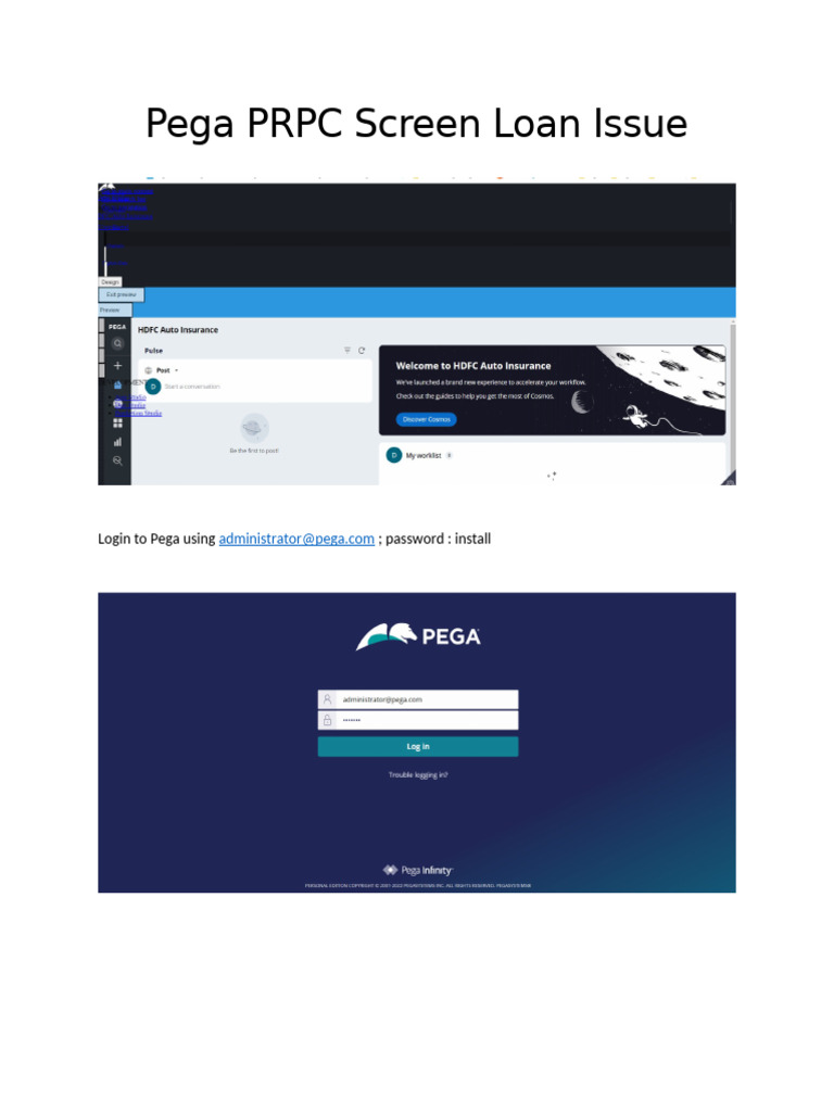 Pega Home Screen Loading Issue-1 | PDF