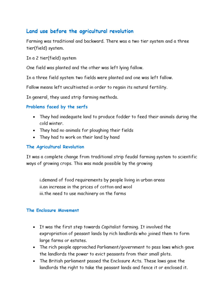 Enclosure Movement in Agricultural Revolution | PDF | Enclosure | Peasant