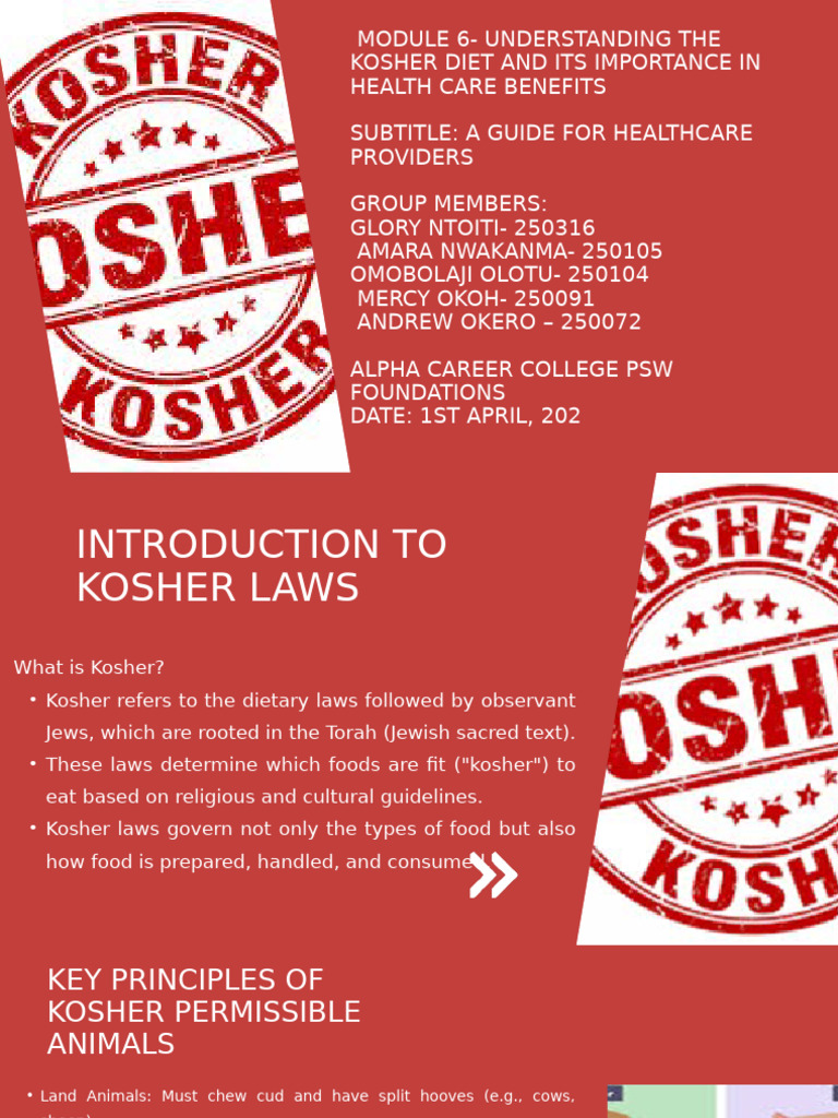 Kosher Diet Guide for Healthcare Providers | PDF | Jewish Cuisine