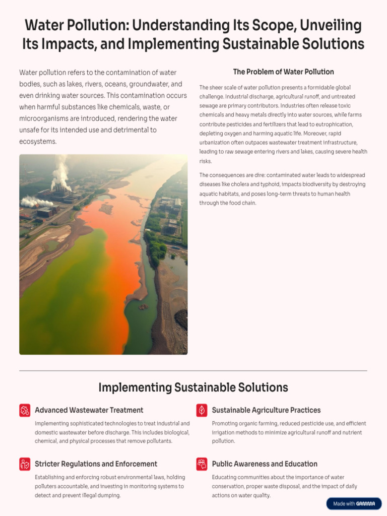 Water Pollution: Causes and Solutions | PDF | Water Pollution | Environment