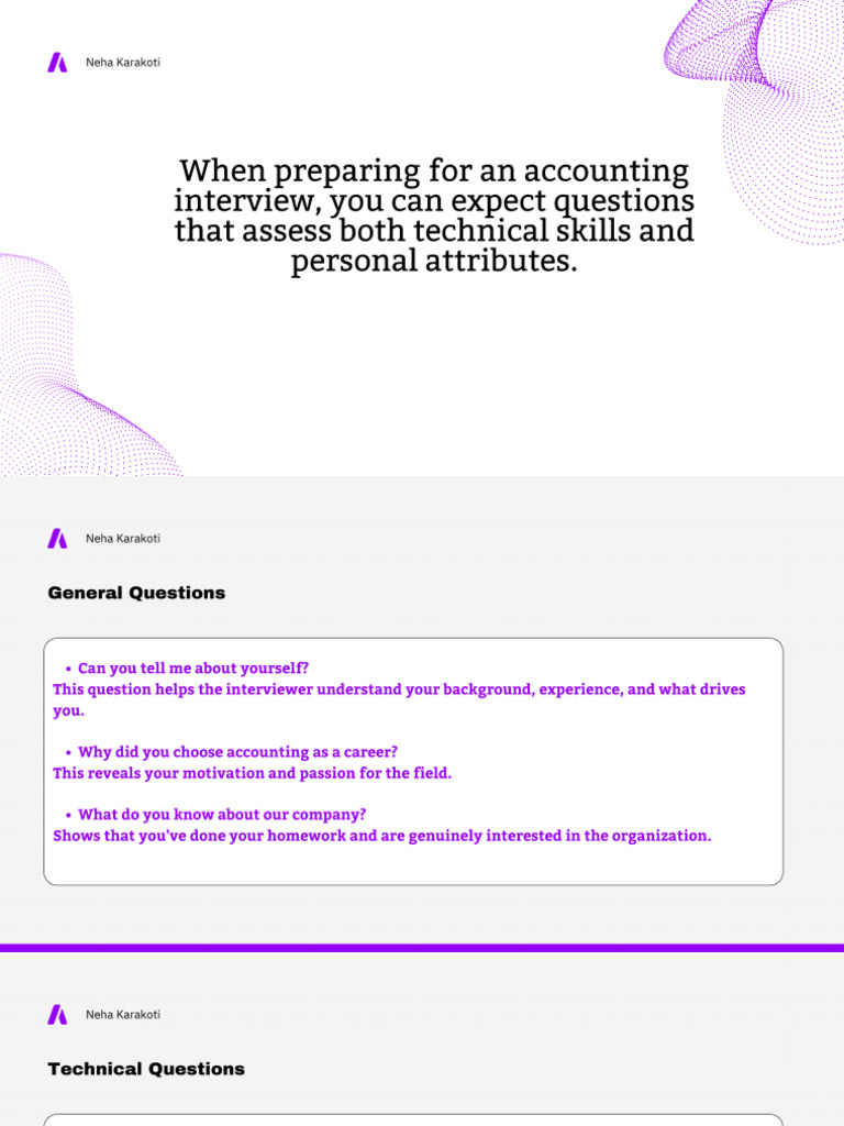 Basic Accounting Interview Questions | PDF
